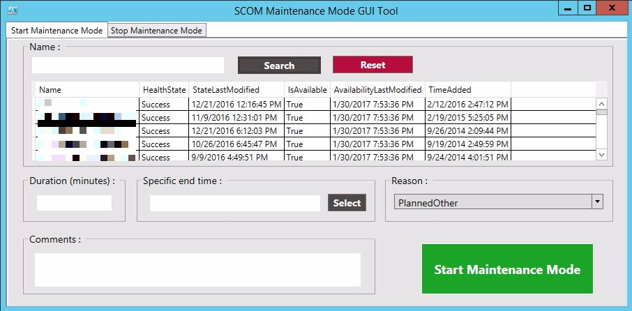 Schedule SCOM Maintenance Mode By PowerShell GUI Tool Michael Wu